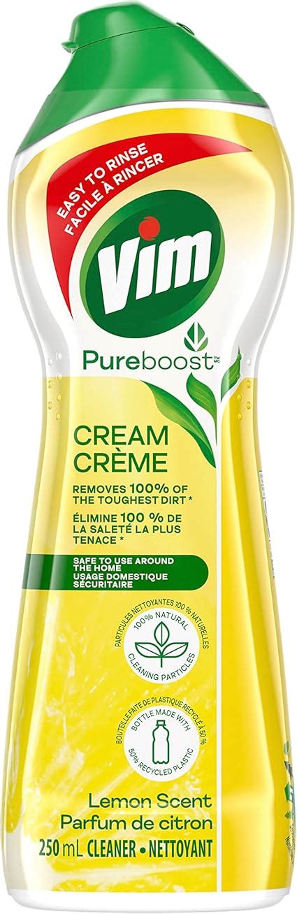 Vim Pureboost™ Crème Nettoyante Multi Usage Résistante à La Saleté Parfum Citron Avec Particules