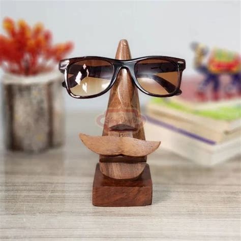 Shrijicrafts Handmade Wooden Moustache Shaped Spectacle Specs Eyeglass
