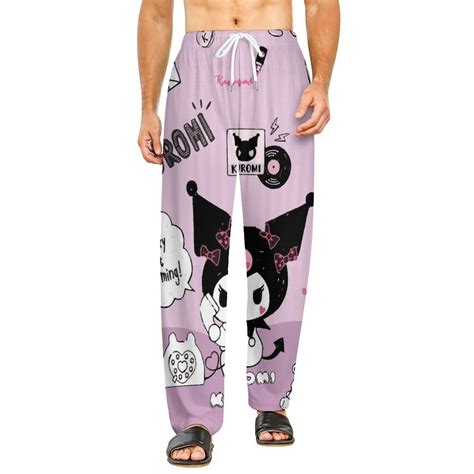 Kuromi And My Melody Unisex Pajama Pants Sleep And Lounge Pj Bottoms Warm