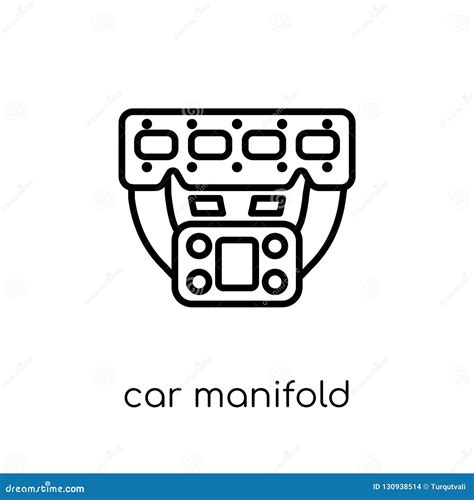 Linear Car Camshaft Icon From Car Parts Outline Collection Thin Line