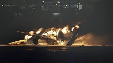 Watch Japan Airlines Plane Collides With Coast Guard Aircraft On