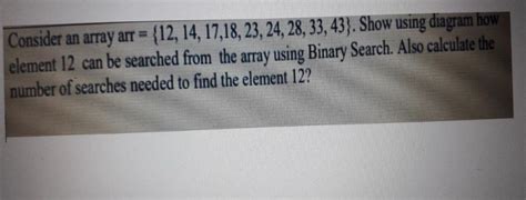 Solved Consider An Array Arr Chegg Com