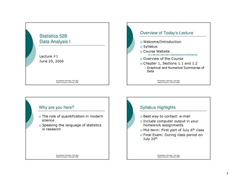 Variables Graphical Display For Categorical Variables Lecture Slides