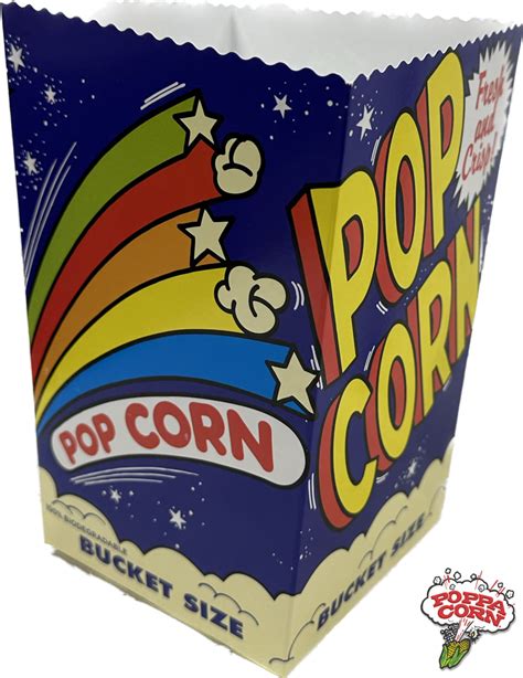 100 Biodegradable Square Buckets Poppa Corn Corp