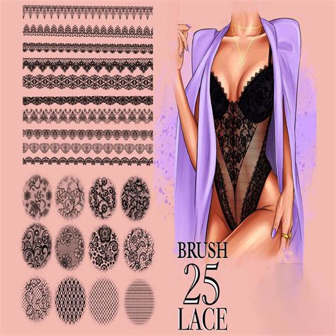 Procreate Lace Texture Brushes Procreate Fabric Masterbundles
