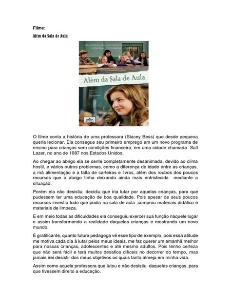 Além Da Sala De Aula Filme Pdf