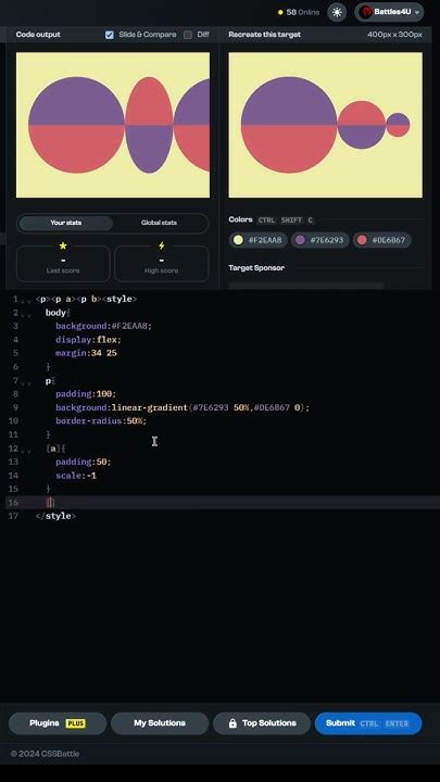 5 12 2024 css battle daily challenge solution 100 match html