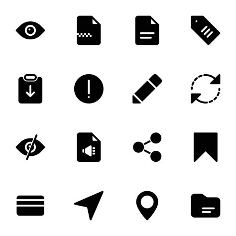 Font Awesome Icons Collection 16109968 Vector Art At Vecteezy
