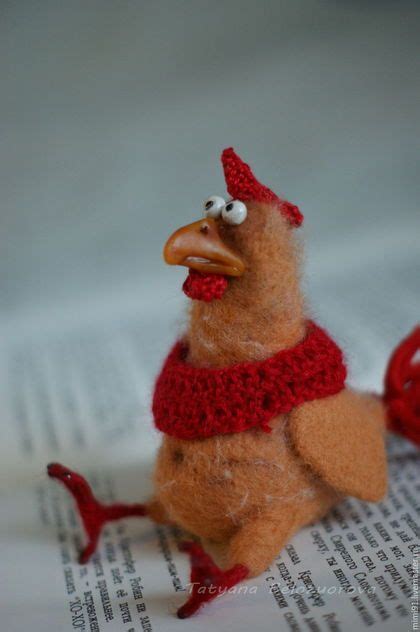 Персональные подарки ручной работы Петух щипаный новогодний