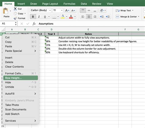 Shortcut To Resize Row And Column Height And Width In Excel Downloadable