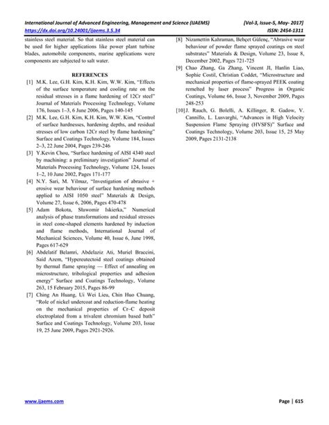 Investigation Of 316l Stainless Steel By Flame Hardening Process Pdf