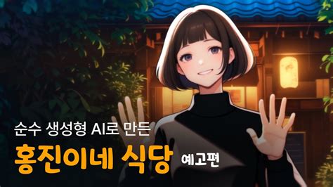 [와포] 와포의 생성형ai 스노피 Snowpea 로 만든 홍진이네 식당 예고편 Youtube