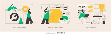Frontend Development Abstract Concept Vector Illustration Stock Vector