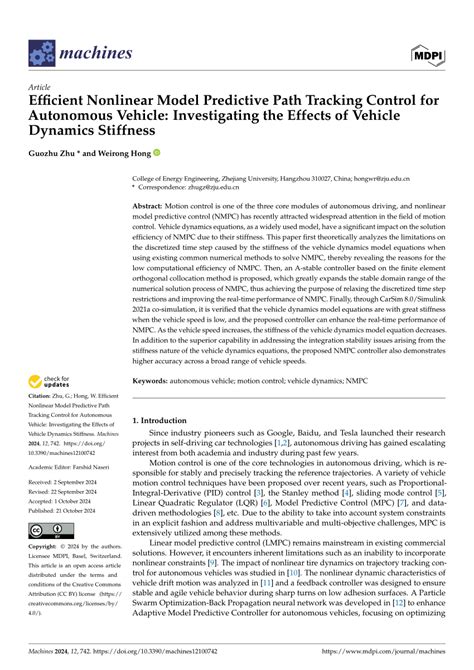 Pdf Efficient Nonlinear Model Predictive Path Tracking Control For Autonomous Vehicle