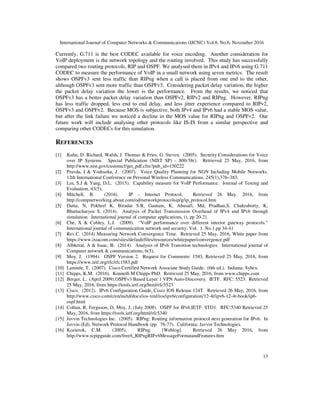 PERFORMANCE EVALUATION OF OSPF AND RIP ON IPV IPV TECHNOLOGY USING G CODEC PDF