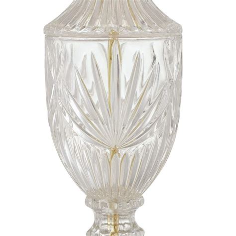 Regency Hill 26 12 Brass And Cut Glass Urn Table Lamps Set Of 2
