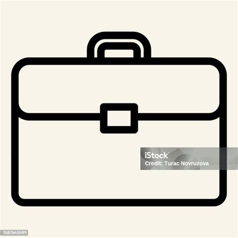 Icône De Ligne Du Portedocuments Illustration Vectorielle De Sac Isolée