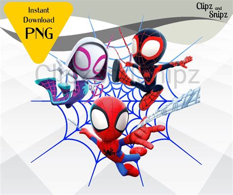 Superhero Clipart Amazing Friends Best Friends Organizing Time Spiderman Birthday Digital