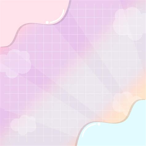 雲の可愛い背景 ベクトル プレミアムベクター
