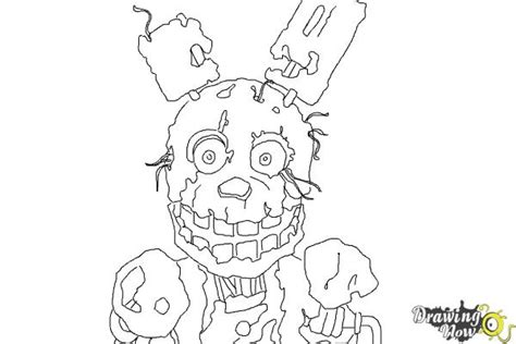 Gambar Draw Springtrap Nights Freddy 3 Drawingnow Step 10 Fnaf Chibi Di