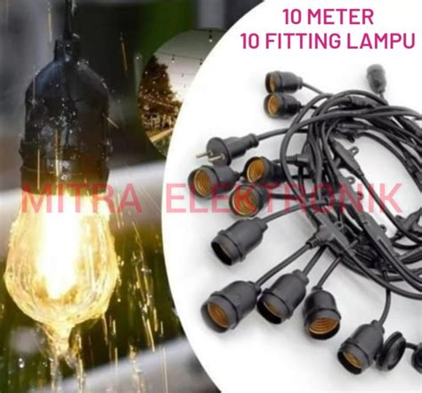 Jual Fitting Lampu 10meter 10 Fitting Kabel Fitting Lampu Gantung 10m