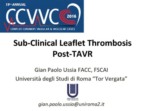 Subclinical Leaflet Thrombosis Post Tavr