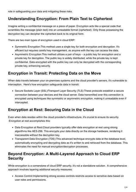 Ppt Encryption In Cloud Erp Securing Sensitive Data In Transit And At
