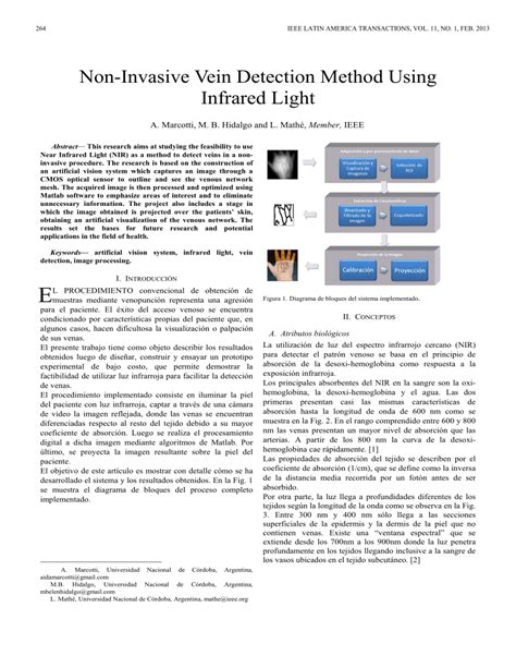 pdf non invasive vein detection method using infrared light