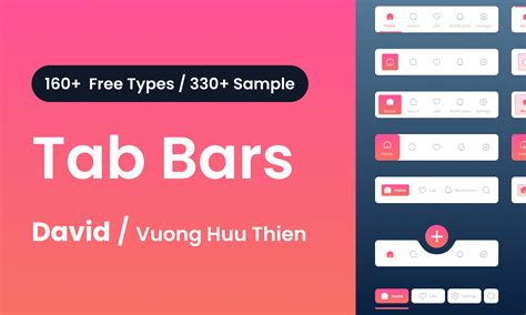 160 free tab bar component types figma