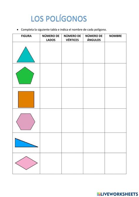 POLÍGONOS interactive exercise for Tercero de primaria Material