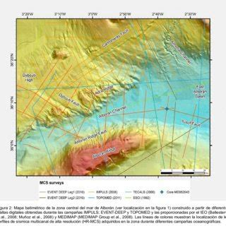 Bathymetric Map Of The Central Alboran Sea See Location In Figure 1