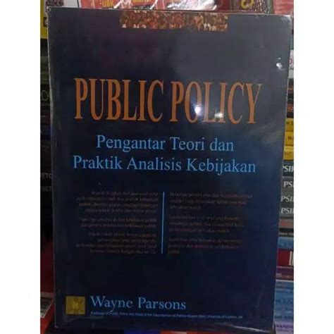 Jual Public Policy Pengantar Teori Dan Praktik Analisis Kebijakan Bu