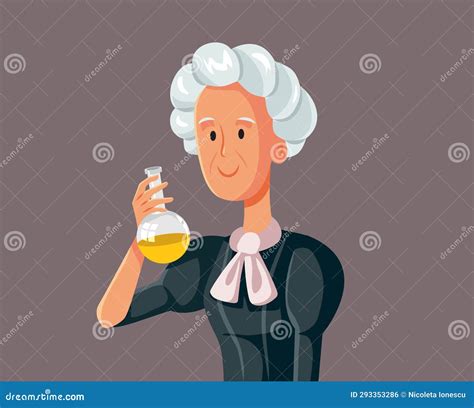 Marie Curie Cartoon Character Vector Illustration