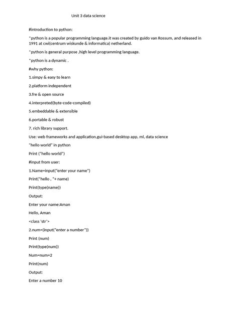 Introduction To Python Pdf Python Programming Language Computer