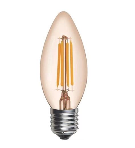 Lâmpada Retrô Filamento LED W Vela E Bivolt Branco Quente K Zero Led