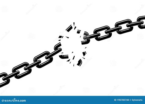 Breaking Chain Freedom And Liberty Concept Vector Illustration In