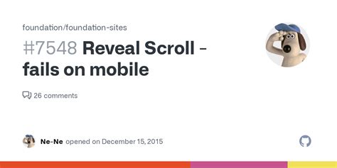 Reveal Scroll Fails On Mobile Issue 7548 Foundation Foundation