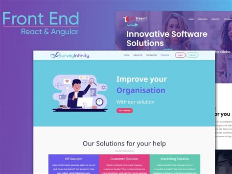 a fantastic website using react or angular upwork