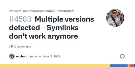 Multiple Versions Detected Symlinks Dont Work Anymore · Issue 4583