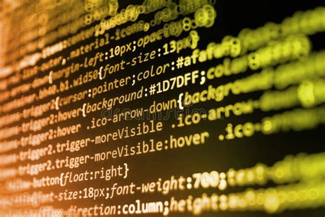 Software Developer Workspace Screen Stock Image Image Of Black