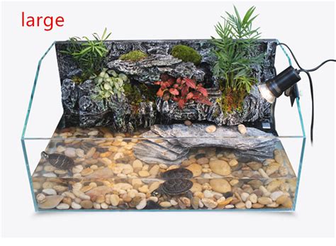 Rainforest Aquatic Turtle Aquarium Kit With Waterfall Basking Platform
