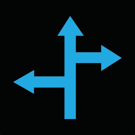 Branching Arrow Flat Vector 22205973 Vector Art At Vecteezy