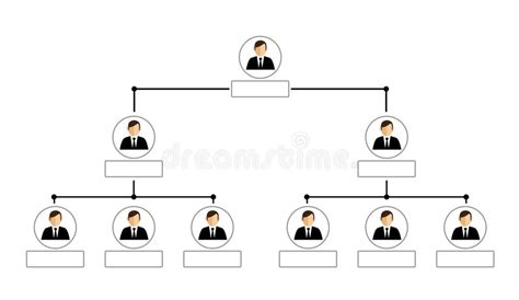 Infografía De Organigrama Con Icono De Personas Y Línea Abstracta