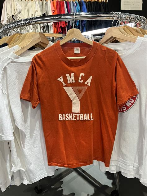 Vintage Vintage 70s 80s Ymca Basketball Orange T Shirt Uniform Rec