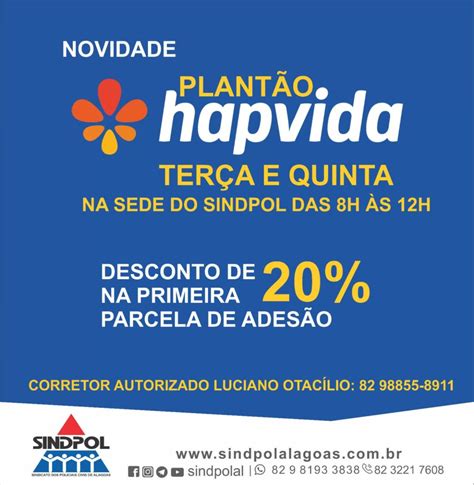 Sindpol Alagoas Hapvida Fará Plantão Na Sede Do Sindpol Nas Terças E