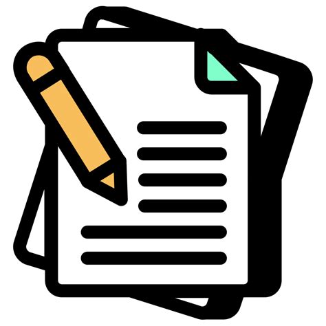 Writing Note Taking Pencil Papers Official Documents Icon Download On Iconfinder