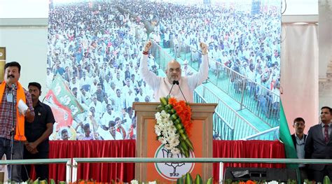 In Karnataka Amit Shah Sounds Poll Bugle Says Congress Jds Corrupt