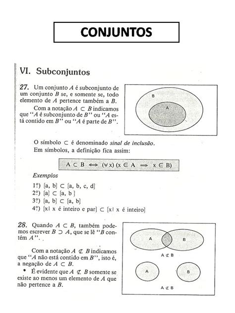 Doidos Pela Matemática Conjuntos Subconjuntos
