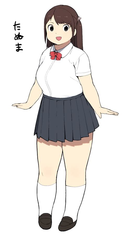 Plump Chubby Bocetos Bonitos Personaje Gordo Chica Anime
