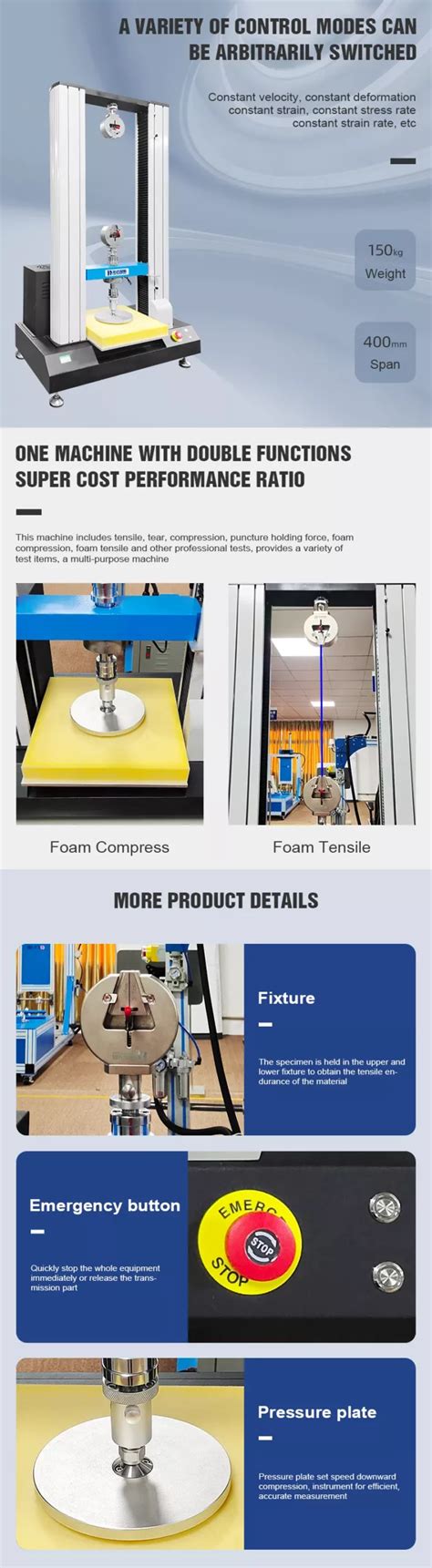 Hardness Compression Tensile Foam Tester Haida International Equipment